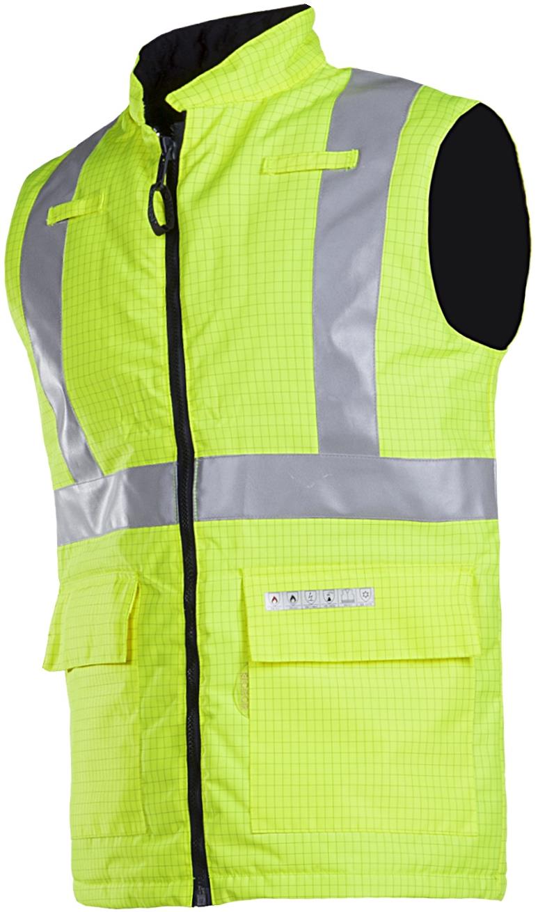 Sidney FR AST Hi Vis Yellow Body Warmer