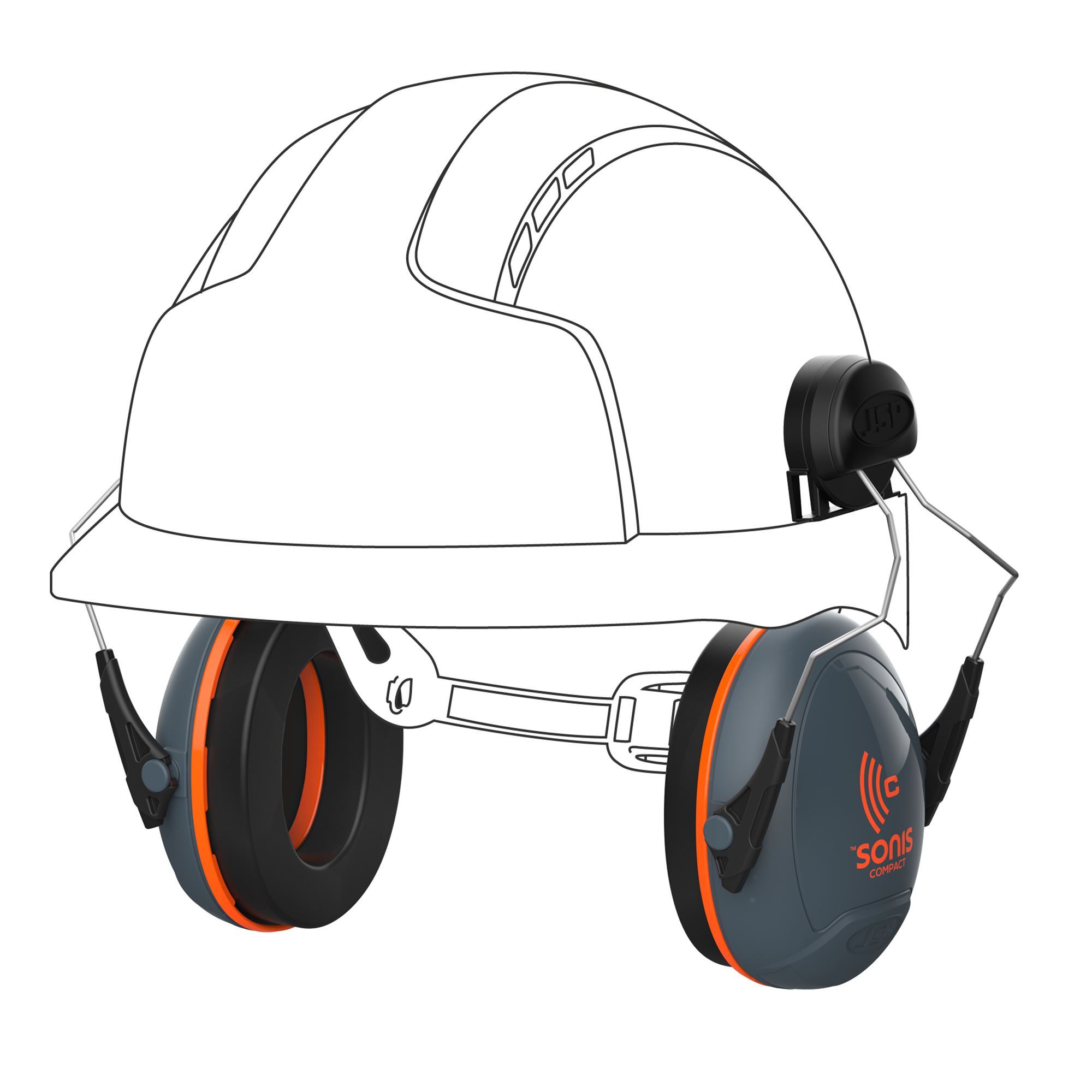 JSP Sonis Compact Helmet Mounted Ear Defenders SNR 31