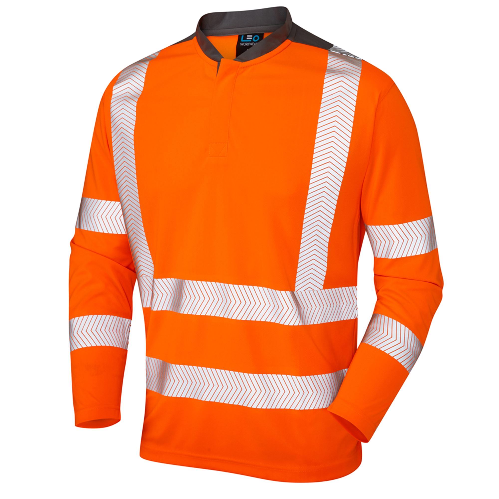 Leo T13 Watermouth High Vis Long Sleeve Polo Shirt